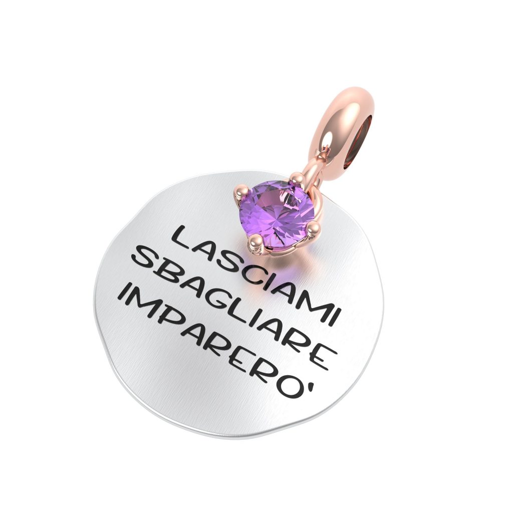 Charm Lasciami sbagliare imparerò - Rerum Gioielli
